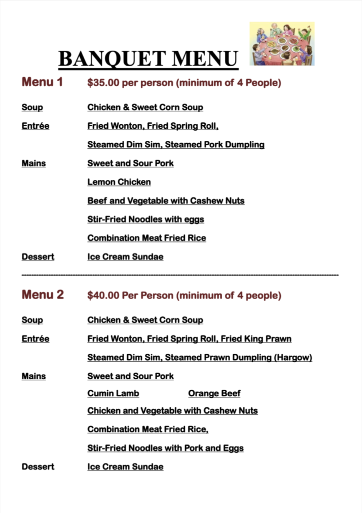 Menu – First Choice Restaurant