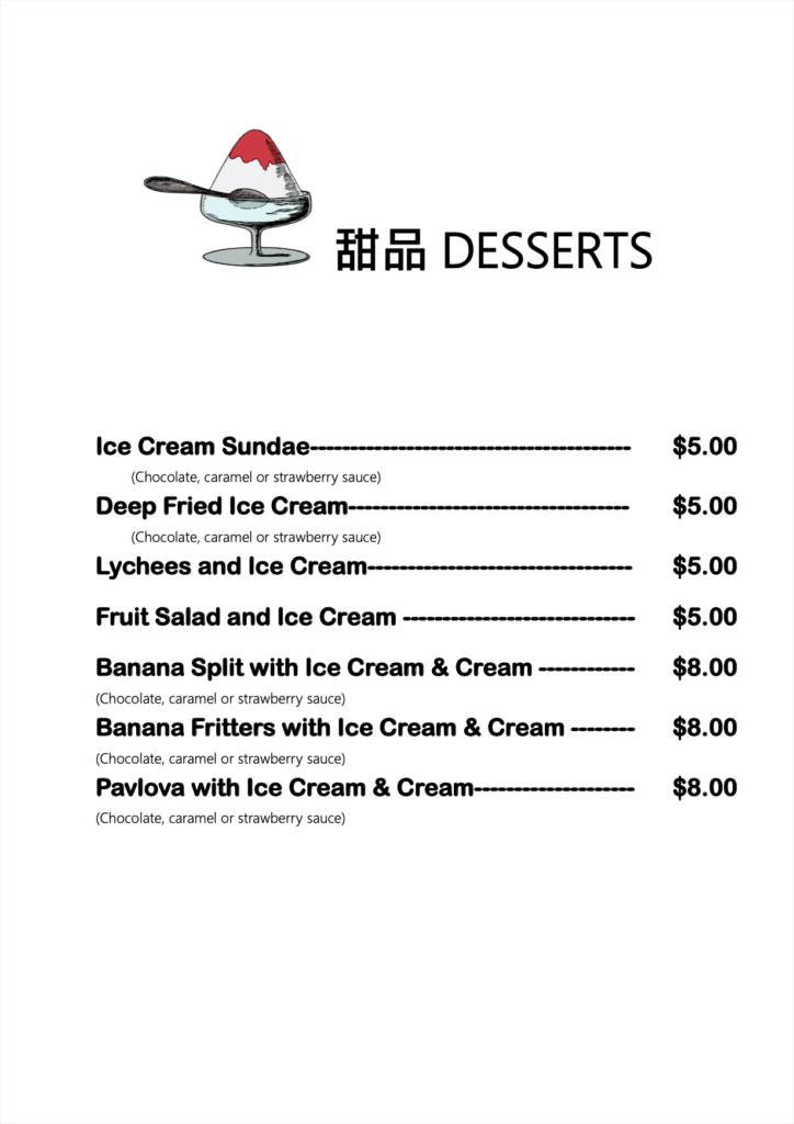 Menu – First Choice Restaurant